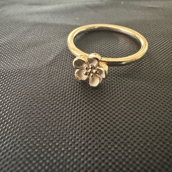 Pandora | Jewelry | Pandora 4k Cherry Blossom Pink Enamel Gold Floral ...